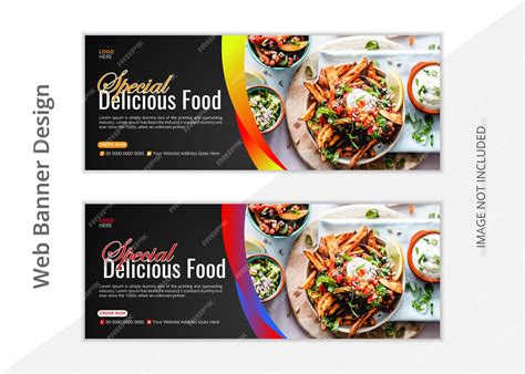 Premium Vector Elegant Food Web Banner Design Template