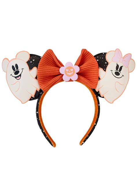 Loungefly Disney Mickey Minnie Floral Ghost Ear Headband Disney