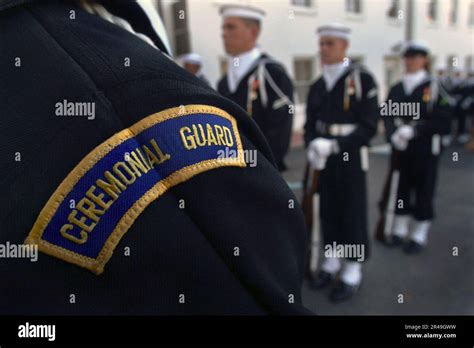Us Navy Sailors Assigned To The Us Navys Ceremonial Guard Stand At