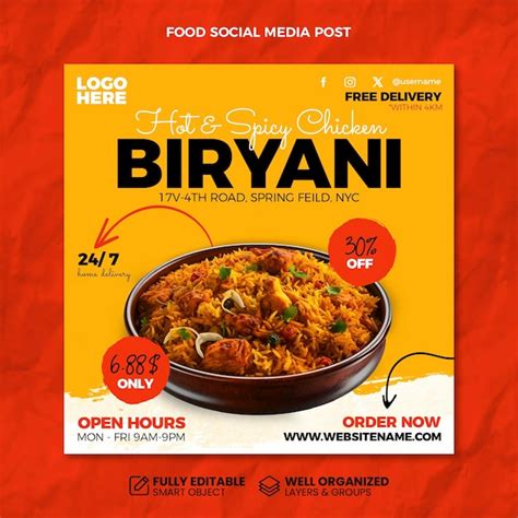 Premium Psd Psd Delicious Asian Food Social Media Template