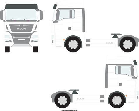 Tractor Units Man0019 Man Tgx 2014 20 Vehicle Outlines