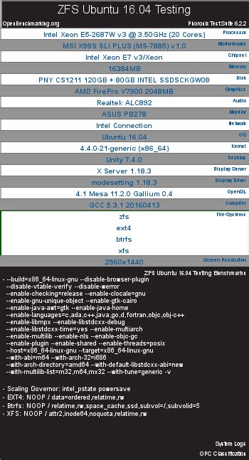 Taking Zfs For A Test Drive On Ubuntu 1604 Lts Phoronix