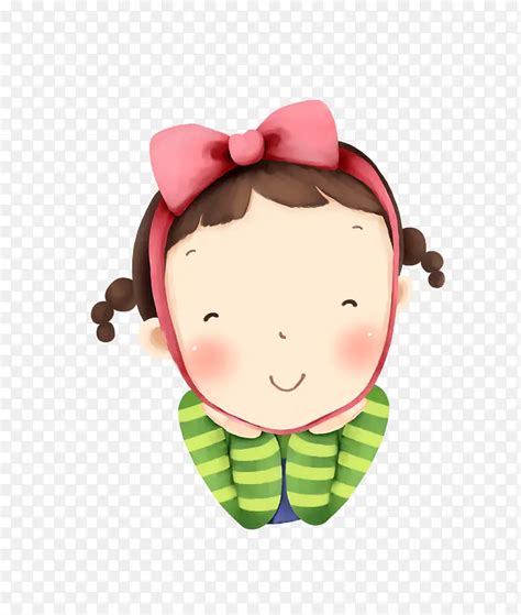 卡通蝴蝶结大头娃娃女孩png图片素材下载图片编号qevnvpby 免抠素材网