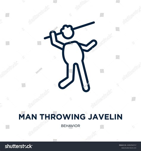 Man Throwing Javelin Icon Behavior Collection Stock Vector Royalty Free 2206764717 Shutterstock