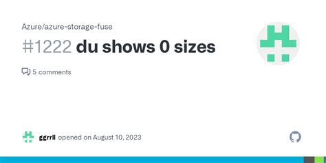 Du Shows 0 Sizes · Issue 1222 · Azureazure Storage Fuse · Github