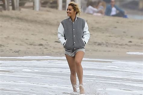 Rita Ora Filming On The Beach In Malibu Irish Mirror Online