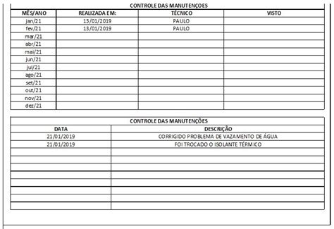 Programa De Manutenção Operação E Controle Em Excel Smart Planilhas