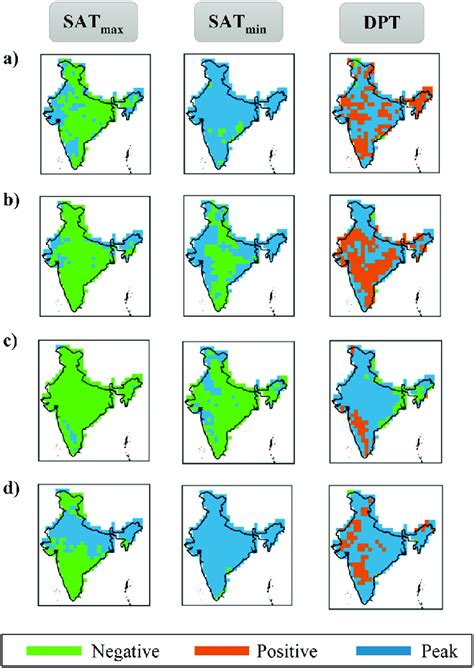 Spatial Distribution Of Type Of Scaling Relationship Between Extreme