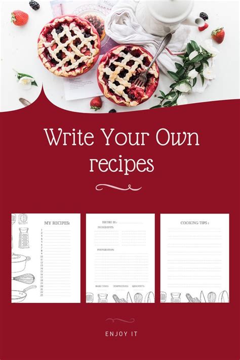 Write Your Own Recipes The Ultimate Diy Cookbook