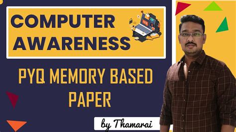 COMPUTER AWARENESS PREVIOUS YEAR MEMORY BASED QUESTIONS RRB PO CLERK MAINS MR THAMARAI