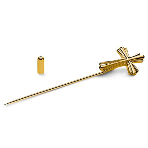 Gold Tone Cross Lapel Pin In Stock Trendhim