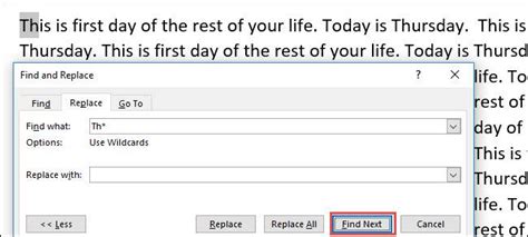 How To Use Wildcards When Searching In Word 2016
