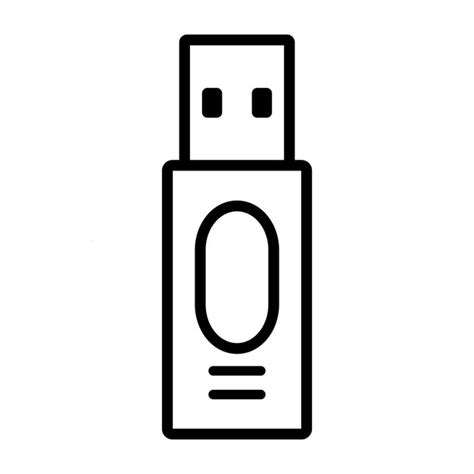 Premium Vector Usb Flash Drive Stick Monochrome Vector Illustration
