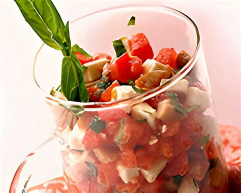 Recette de Verrine de tartare de tomates et de chèvre par jenny36