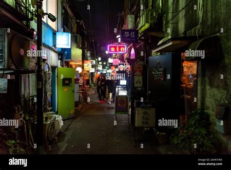 March 6 2019 Colorful Tiny Bars In The Golden Gai Area In Shinjuku