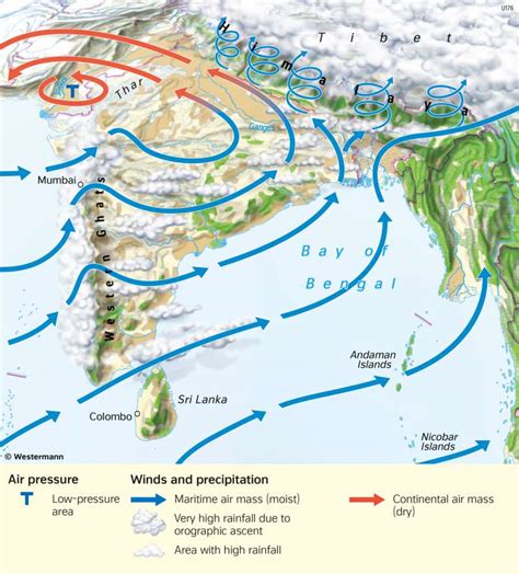 Diercke Weltatlas Kartenansicht South Asia Summer Monsoon 978 3