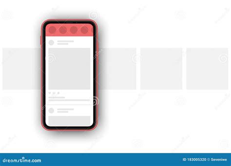 Social Media Post Carousel With Realistc 3d Smartphone Mockup Social Network Interface Stock