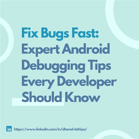 Dhaval Lathiya On Linkedin Androiddevelopment Debuggingtips Mobileappdevelopment Techtips