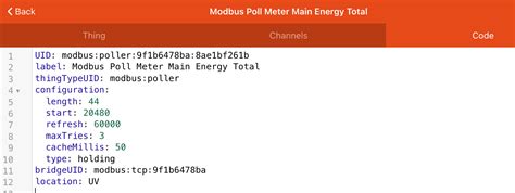 Modbus Data Shows No Data From Modbus Poll Beginners Openhab Community
