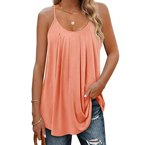 Uvn Womens Summer Tank Tops Spaghetti Strap Camisole Loose Fit