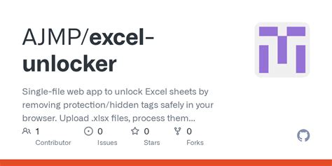 Github Ajmpexcel Unlocker Single File Web App To Unlock Excel Sheets By Removing Protection
