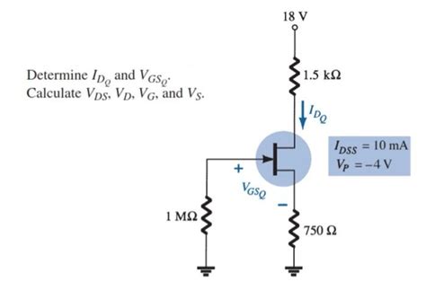 Determine IDQ and Vℓ Calculate VDS VD VC Chegg com