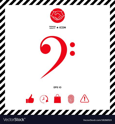 Bass Clef Icon Royalty Free Vector Image Vectorstock