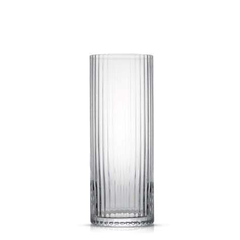 Joyjolt Elle Fluted Cylinder Highball Glasses