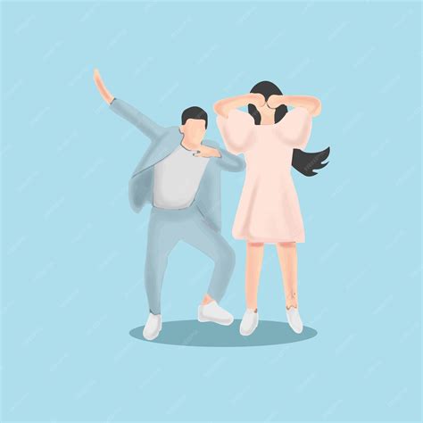 Premium Vector Cute Aethetic Couple Vector Iilustration