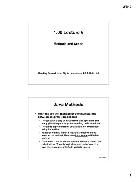 Methods And Scope Methods Are The Interface Or Communications Pdf