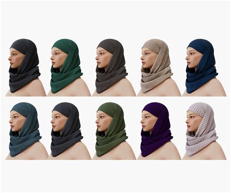 Elegant Woman Shawl 3d Model By Aleopix