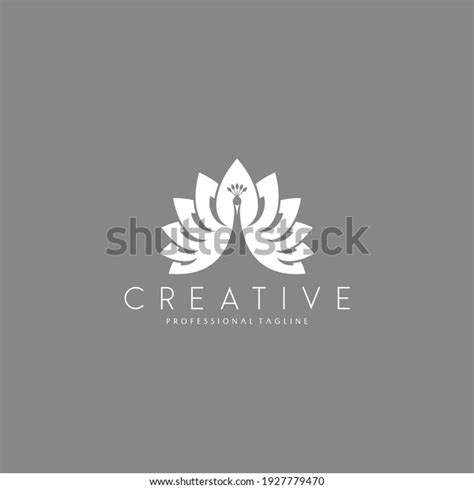 White Peacock Logo Abstract Bird Stock Vector Royalty Free 1927779470