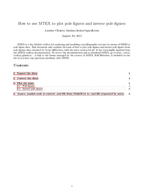 7 How To Use Mtex To Plot Pole Figures And Inverse Pole Figures Pdf