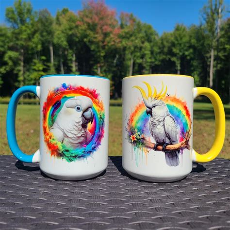 Umbrella Cockatoo Mug Multiple Photo Options Beautiful Ceramic Mug