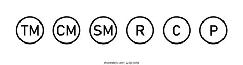 Copyright Registered Trademark Service Mask Vector Stock Vector