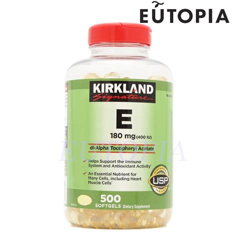 Kirkland Signature 美國 Kirkland維生素 E 180mg 500粒 平行進口 096619982110