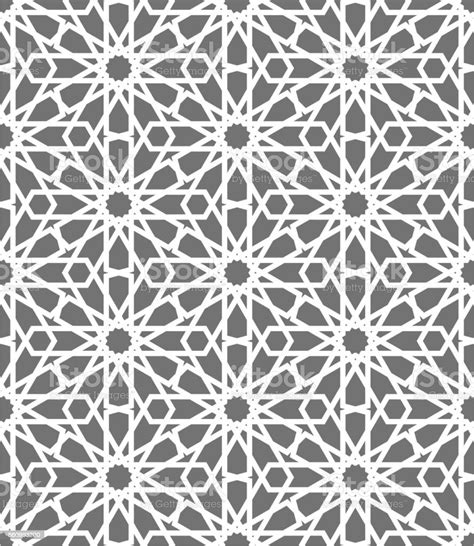 이슬람 원활한 벡터 패턴입니다 전통적인 아랍 예술에 따라 화이트 기하학적 장식입니다 동양 이슬람 모자이크입니다 어두운 배경에 터키 아라비아 모로코 디자인 모스크 장식 요소