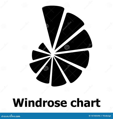 Windrose Chart Icon Simple Style Stock Vector Illustration Of Sign Analytic 107405496