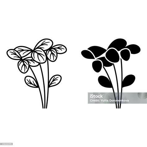 물냉이 아이콘 천연 및 유기농 제품의 벡터 아이콘입니다 채식 음식 야채 개념 건강한 생활방식에 대한 스톡 벡터 아트 및 기타 이미지 건강한 생활방식 건강한 식생활