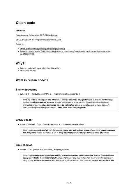 Lec07 Cleancode Pdf Python Programming Language C