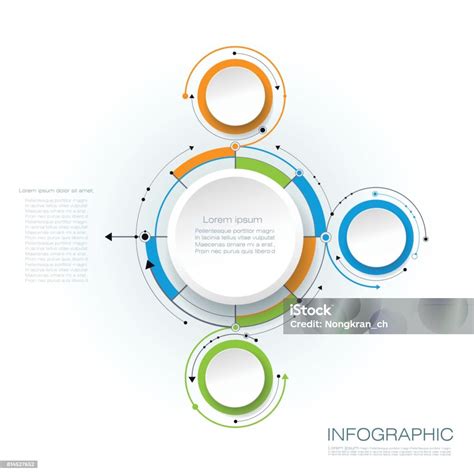 벡터 인포 그래픽 3d 종이 사이클 다이어그램 서식 파일 공란에 대한 스톡 벡터 아트 및 기타 이미지 공란 그래프 기업 재무와 산업 Istock