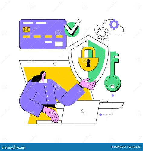 Cyber Security Software Abstract Concept Vector Illustration Stock