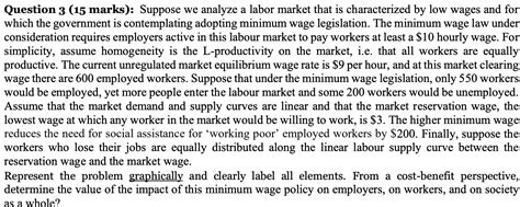 Solved Question 3 15 Marks Suppose We Analyze A Labor