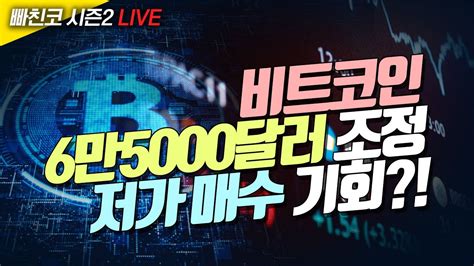 비트코인 실시간 비트코인 6만5000달러 조정시장은 저가 매수 기회로 인식 240403 빠친코 라이브 Youtube
