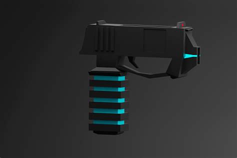 고립 된 미래 공상 과학 소설 레이저 총 블래스터 3d 일러스트 3d 렌더링 Sf 영화에 대한 스톡 사진 및 기타 이미지 Sf 영화 군사 권총 Istock