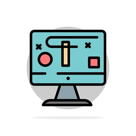 Computer Design Display Graphics Abstract Circle Background Flat Color Icon 19096275 Vector Art