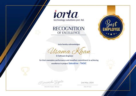 Khan Usama On Linkedin Recognition Excellence Achievement Teamwork