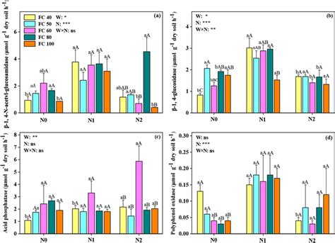 Effects Of Water Regime And Nitrogen Fertilization On Enzyme Activities Download Scientific