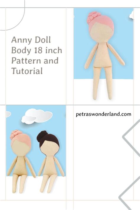 Anny Doll Body 18 Inch Pdf Sewing Pattern And Tutorial Doll Pattern
