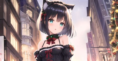 女の子 【ai】猫耳黒髪ボブ少女③ Yuma 猫耳aiイラストのイラスト Pixiv